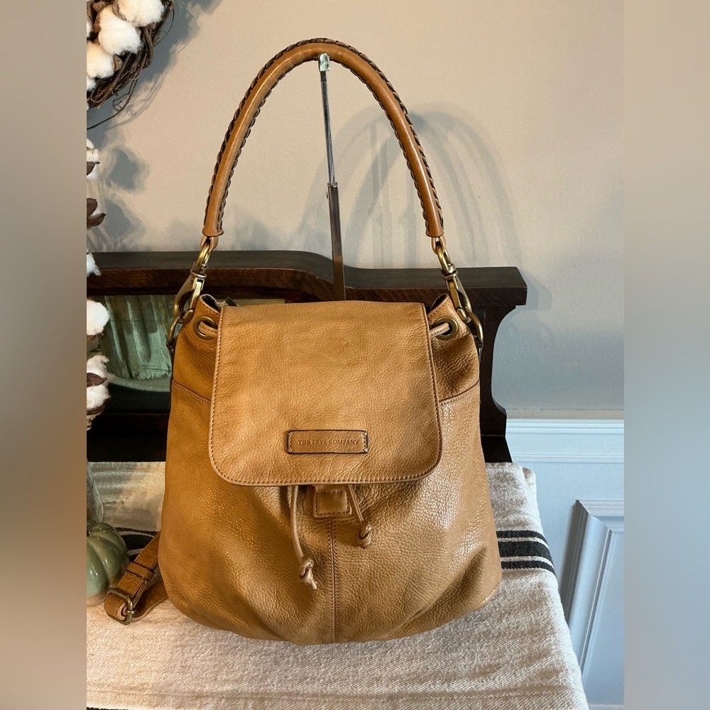 Rare Frye Jenny Convertible Backpack Shoulder Bag Cam… - Gem